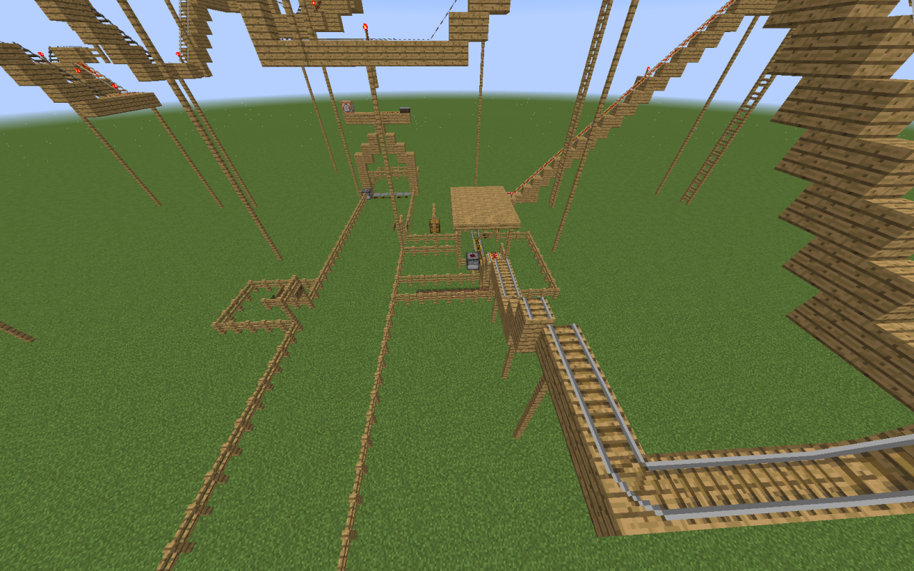 A Huge Roller Coaster Minecraft Map