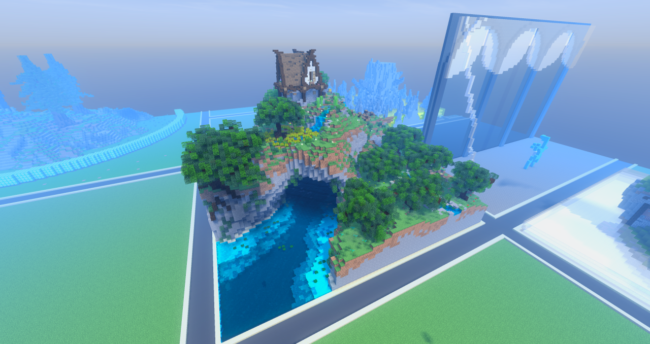 House with Landscape 50x50 Plot Minecraft Map