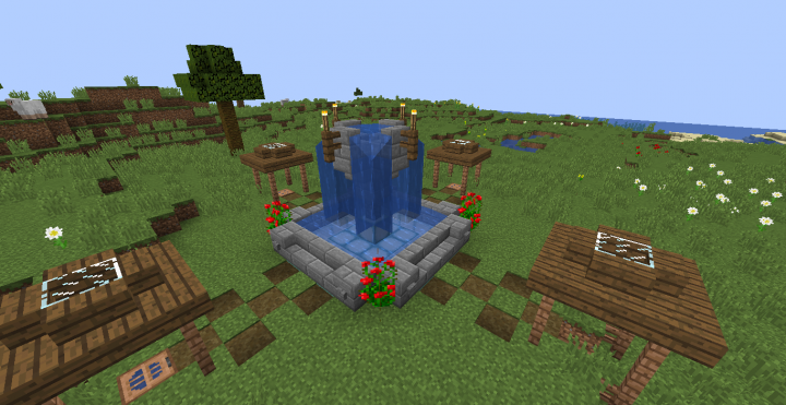 Fountain Over Garden Minecraft Map