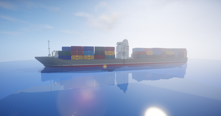 Fictional Container Ship Minecraft Map