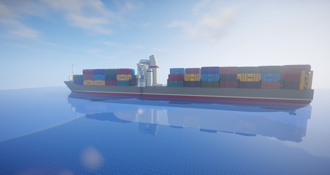 Fictional Container Ship Minecraft Map