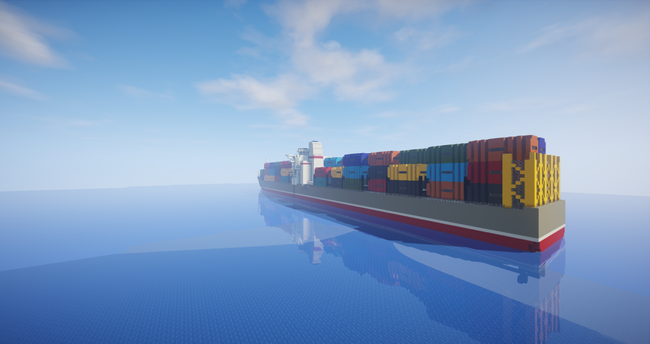 Fictional Container Ship Minecraft Map