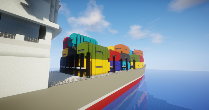 Fictional Container Ship Minecraft Map