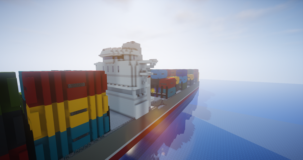 Fictional Container Ship Minecraft Map