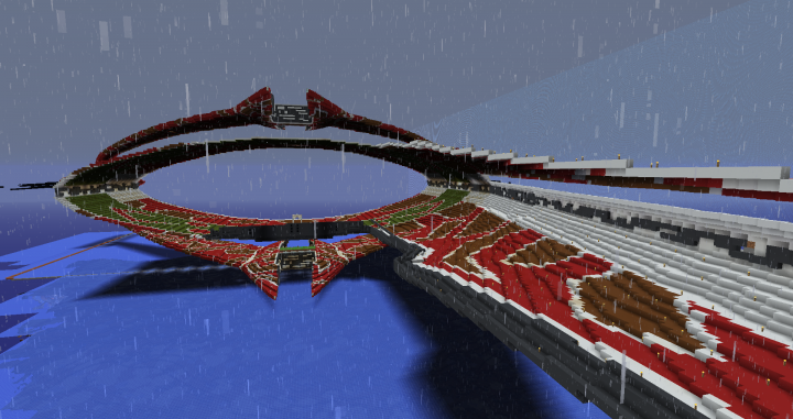 G'Quan Narn Battlecruiser Babylon 5 Rebuild in Vanilla Minecraft Map