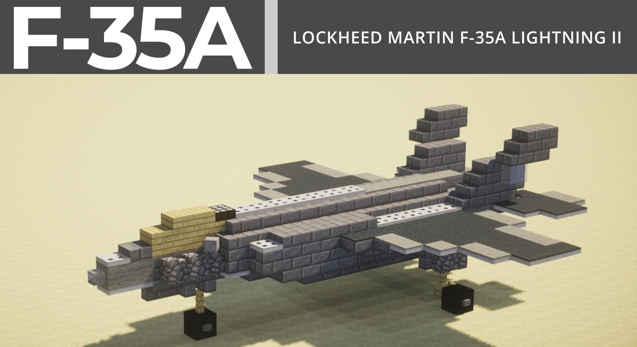 Lockheed Martin F-35A Lightning II 1.5:1 Minecraft Map