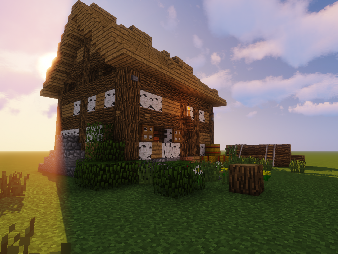 Wattle & Daub Medieval-Fantasy Cottages Minecraft Map