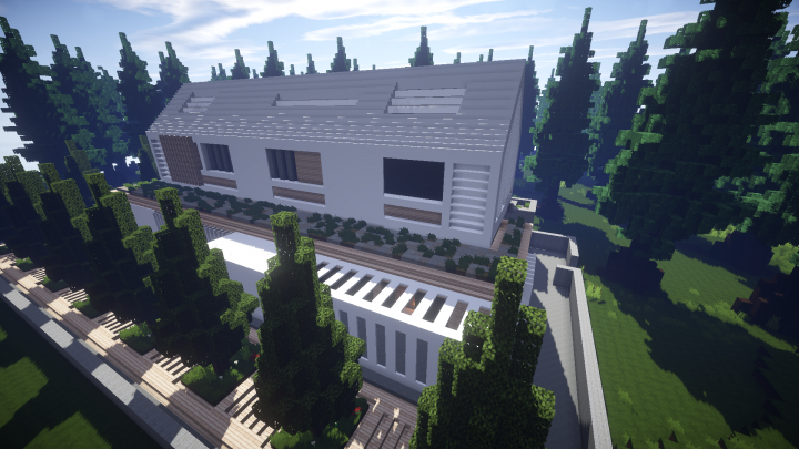 House with asymmetrical roof Minecraft Map