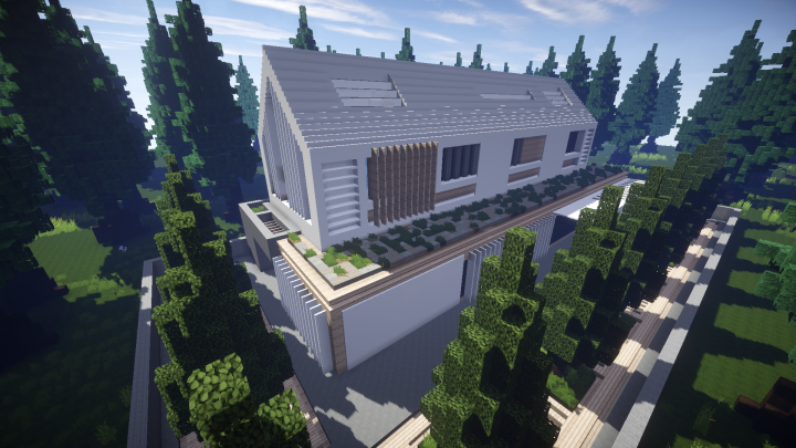House with asymmetrical roof Minecraft Map