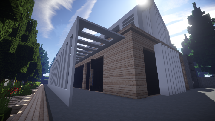 House with asymmetrical roof Minecraft Map