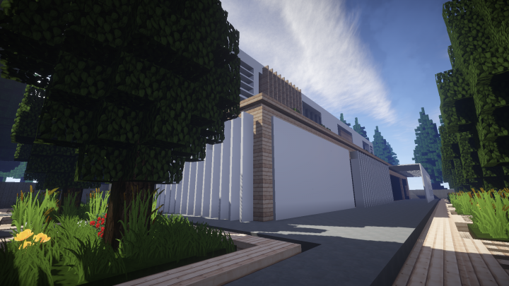 House with asymmetrical roof Minecraft Map