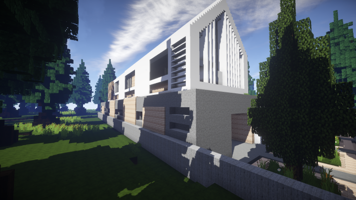 House with asymmetrical roof Minecraft Map