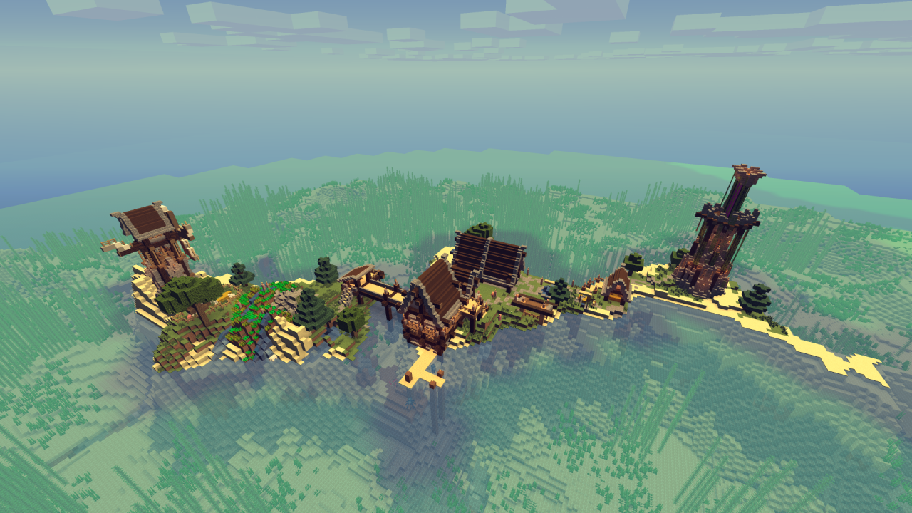Cozy island village Minecraft Map