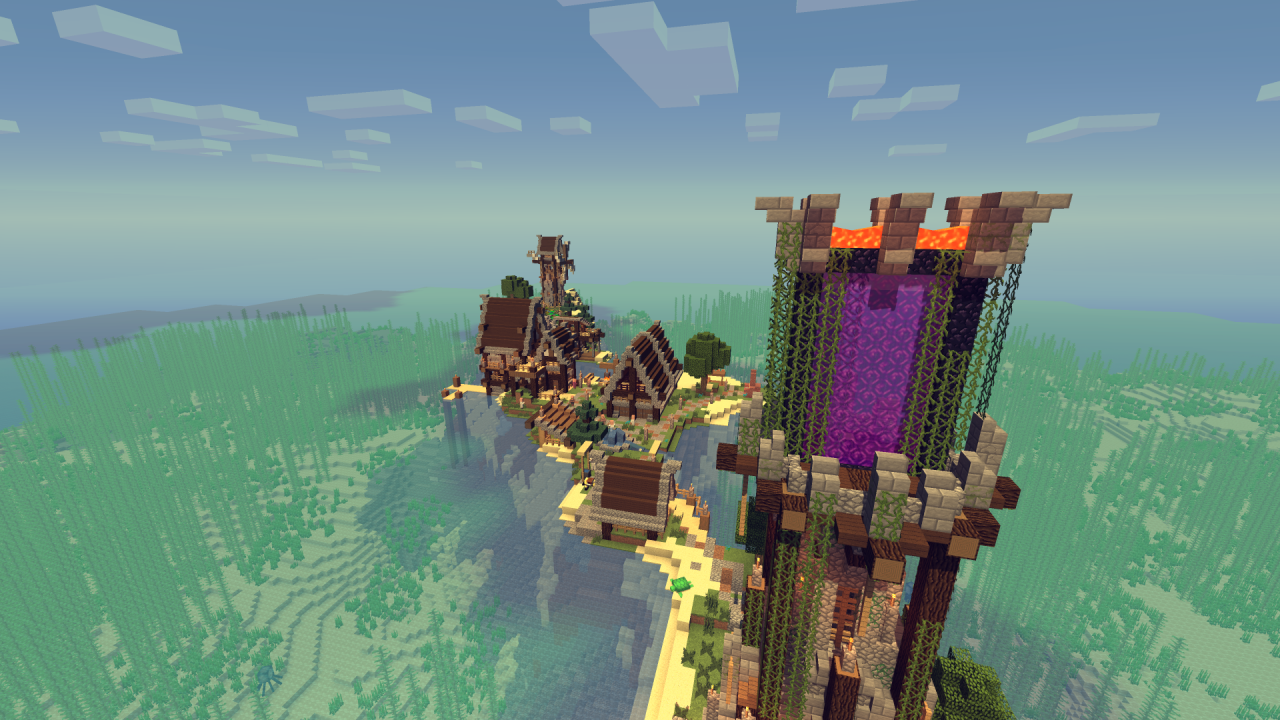 Cozy island village Minecraft Map