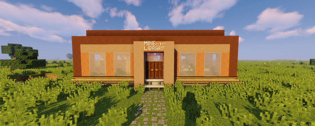 Minecraft MINEcity Library With Mods! Minecraft Map
