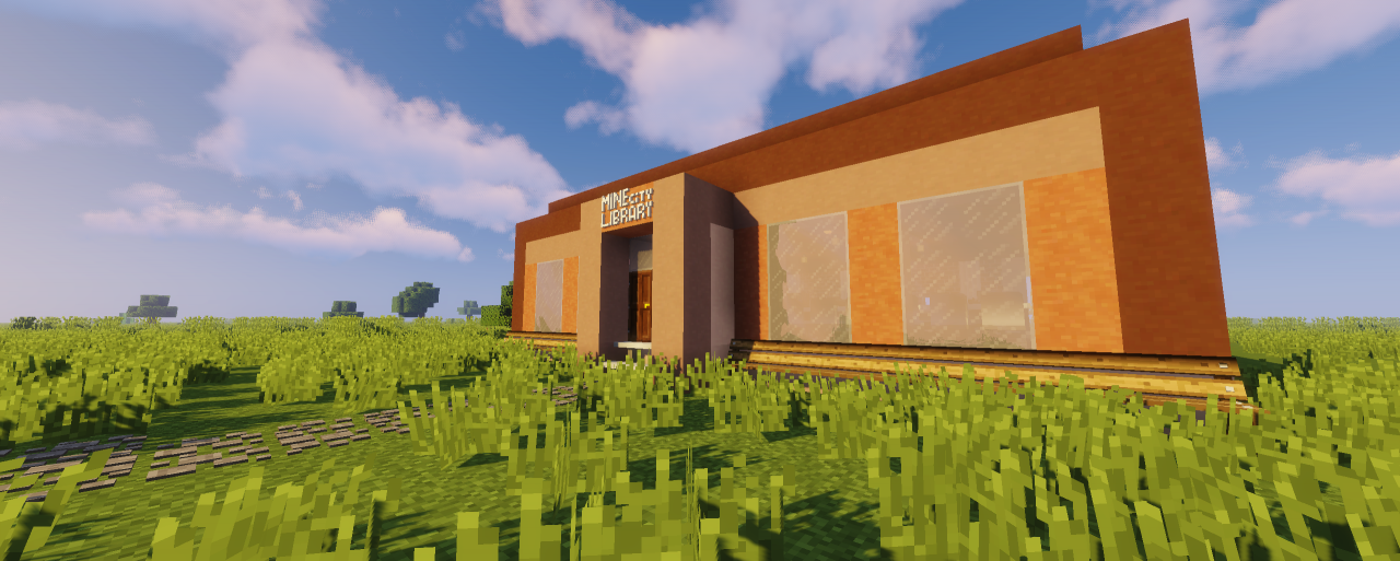 Minecraft MINEcity Library With Mods! Minecraft Map