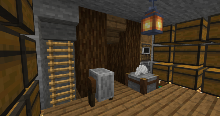 1.14 Survival Underground/Mountain House Minecraft Map