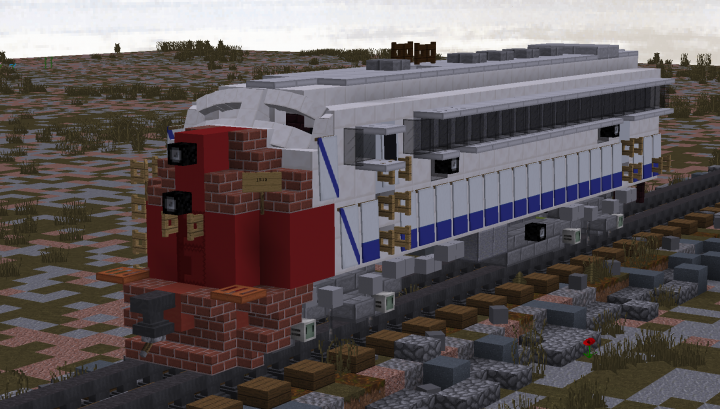 Locomotive EMD-fp7 Alaska Railroad 1512 Minecraft Map