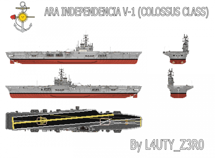ARA Independencia - Colossus-class light aircraft carrier Minecraft Map