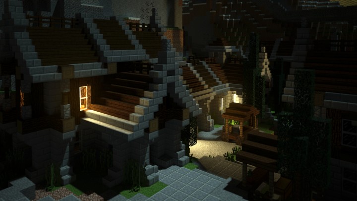 Bleak Stone - dark mountain village Minecraft Map