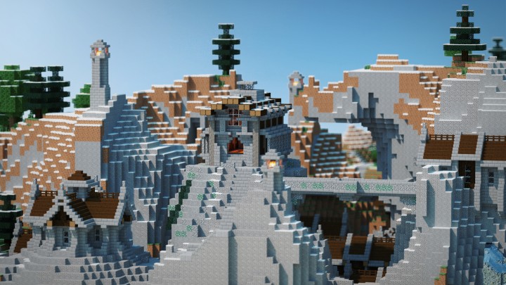 Bleak Stone - dark mountain village Minecraft Map