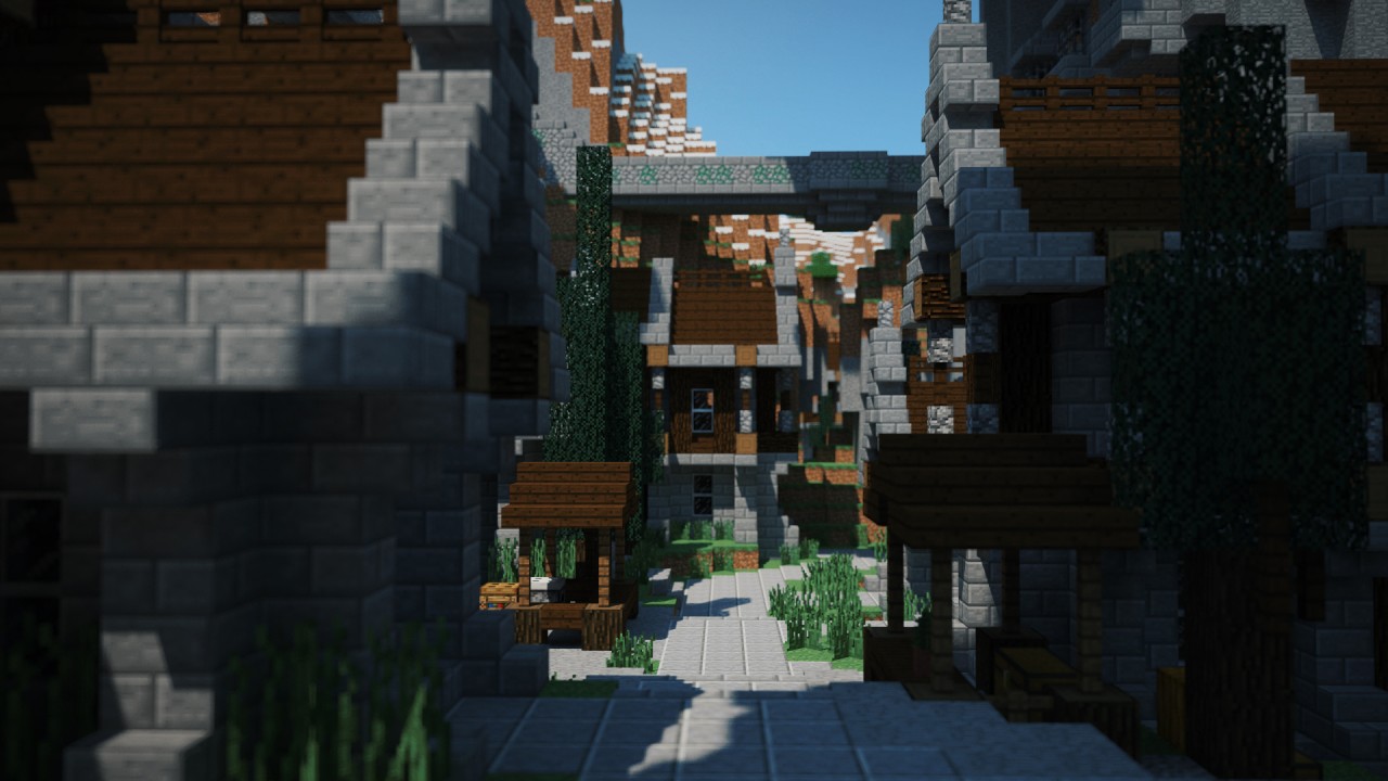 Bleak Stone - dark mountain village Minecraft Map