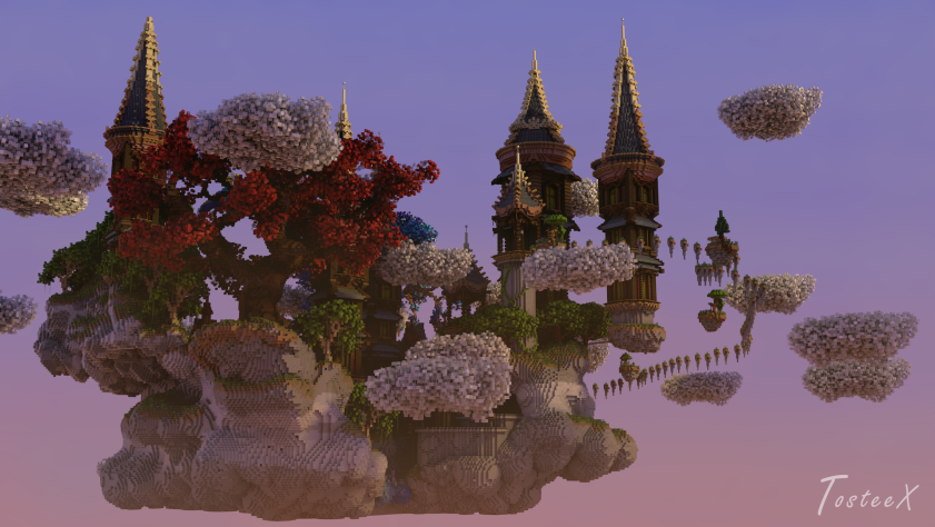 SkyBlock Spawn - " Flying Towers" Minecraft Map