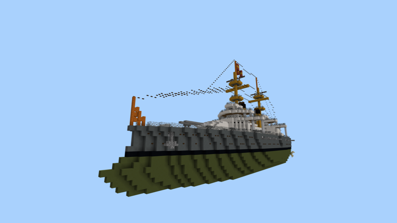 HSMS Galicia | a fictional Spanish pre dreadnought battleship Minecraft Map