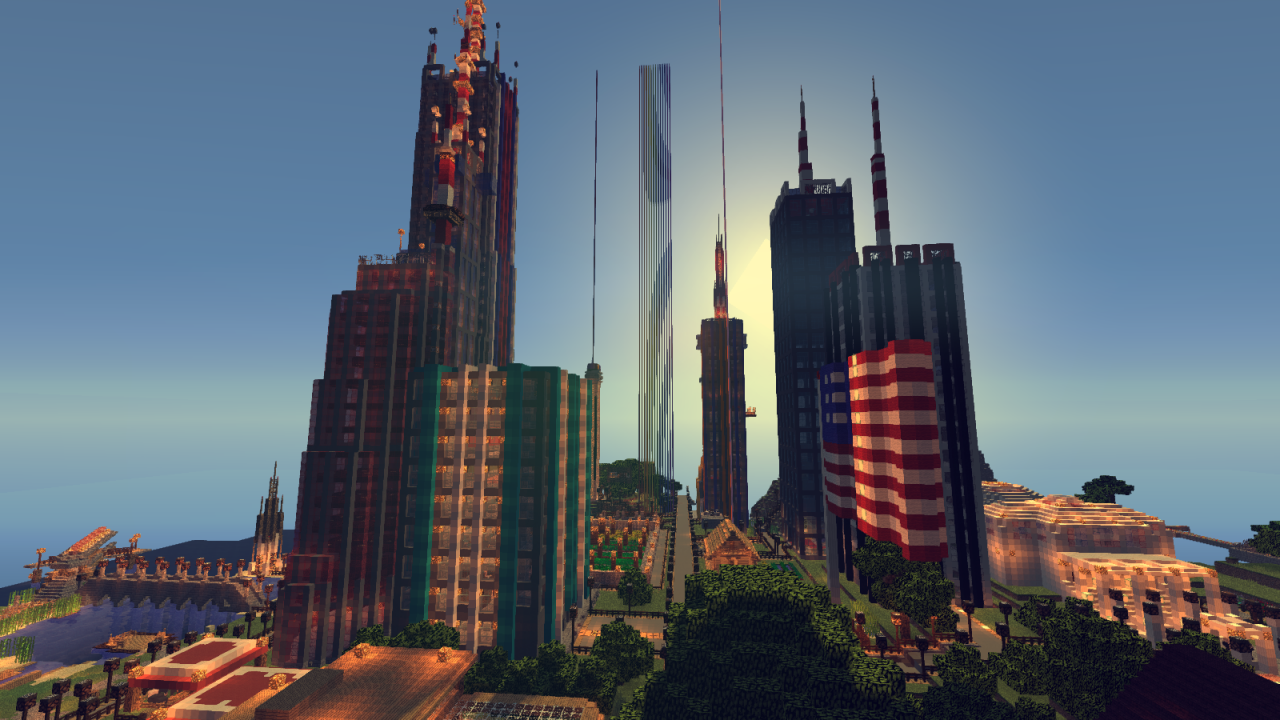 Minecraft City Map with different CITIES!!! WORK IN PROGRESS Minecraft Map
