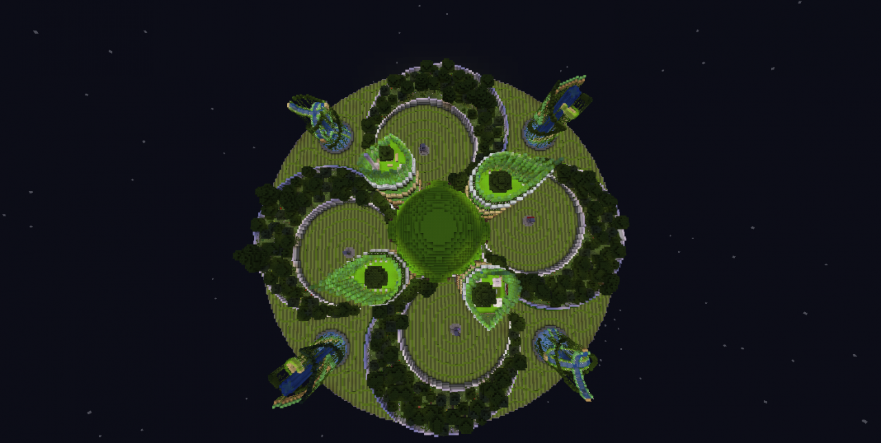 Futuristic/Fantasy Skyblock build Minecraft Map