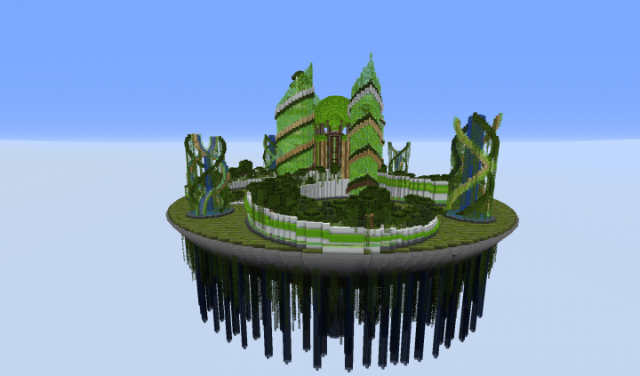 Futuristic/Fantasy Skyblock build Minecraft Map