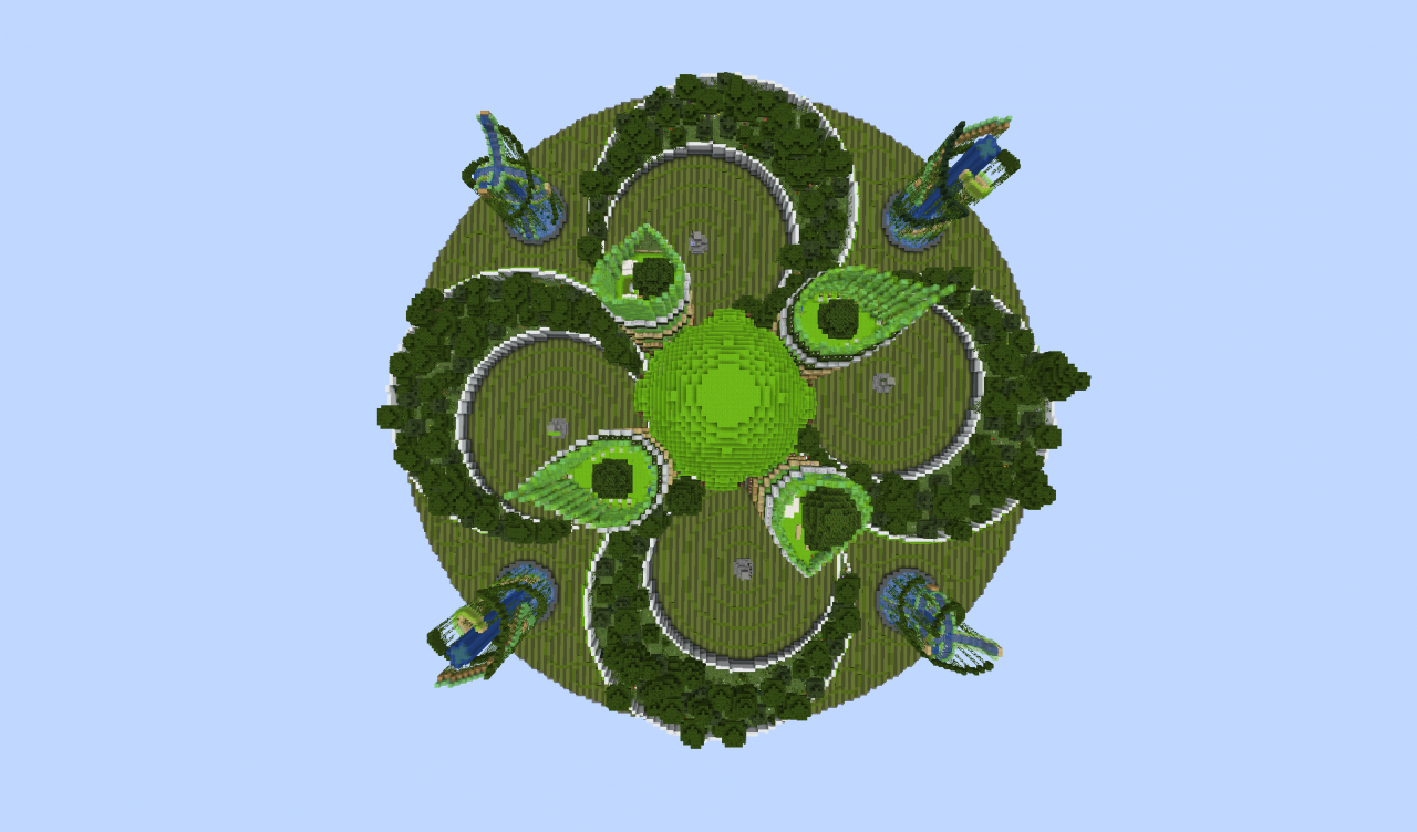 Futuristic/Fantasy Skyblock build Minecraft Map