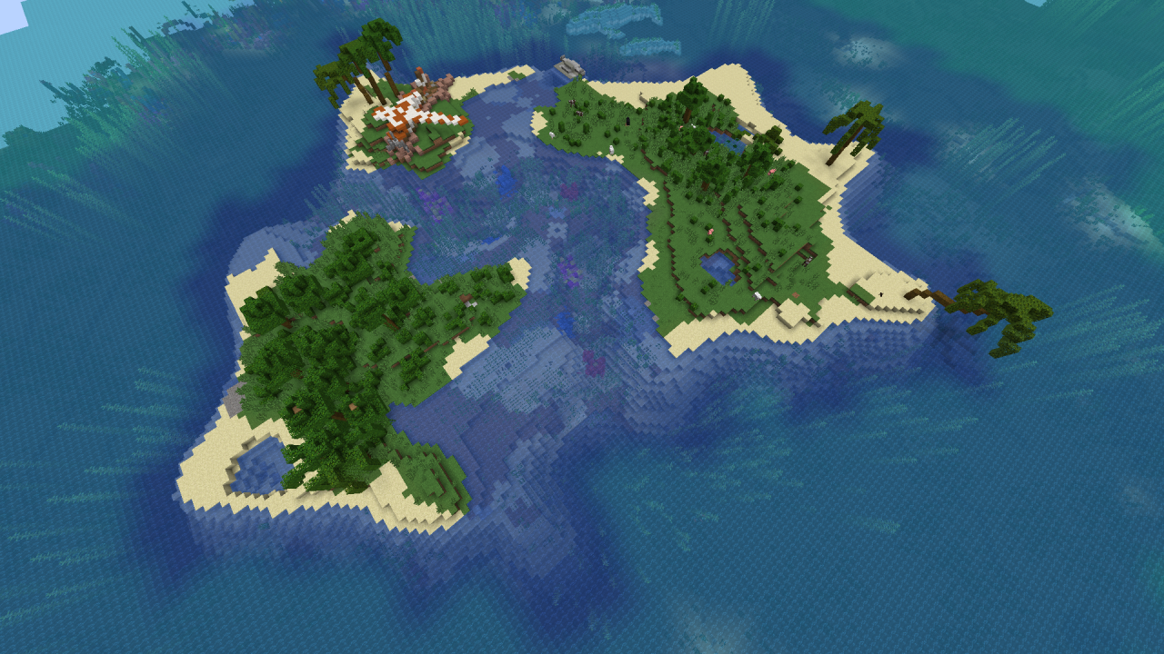 THREE ISLAND (exploration map 1.13/1.13.2+) Minecraft Map