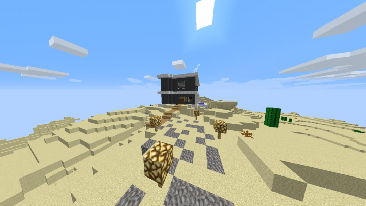 Cliff Side House in the Desert. Minecraft Map