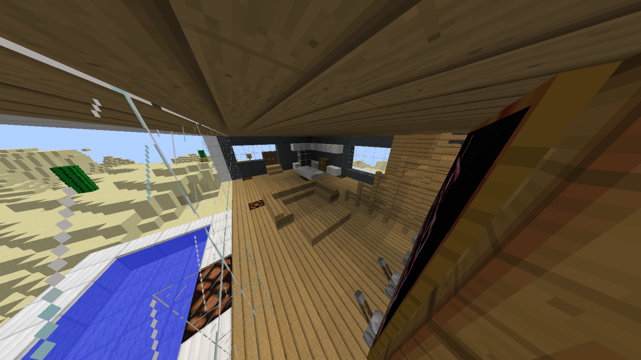 Cliff Side House in the Desert. Minecraft Map
