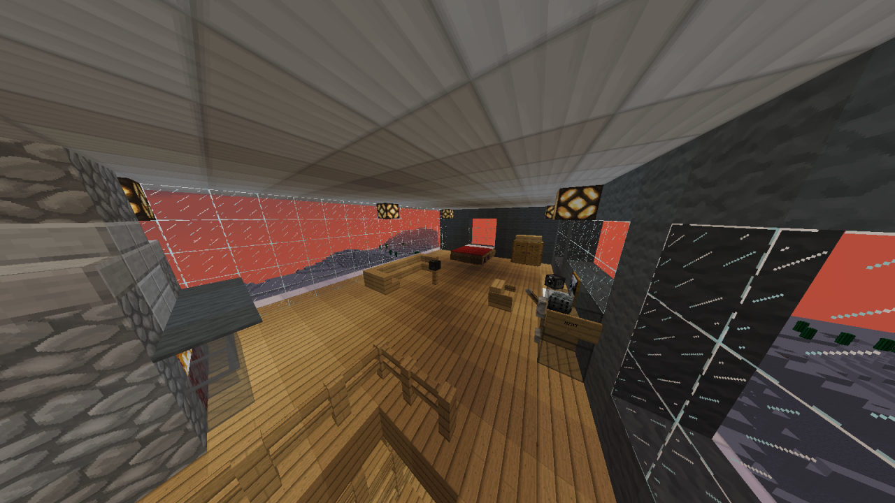 Cliff Side House in the Desert. Minecraft Map