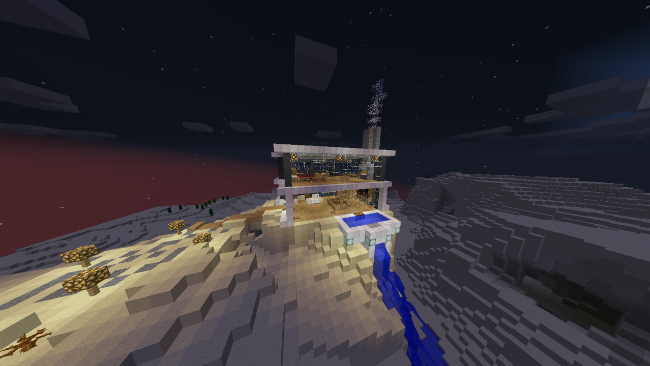 Cliff Side House in the Desert. Minecraft Map