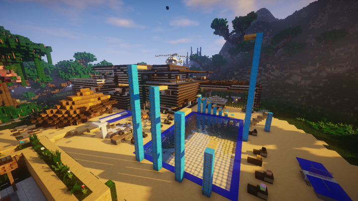 Mountain & Beach villa (90% COMPLETE) Minecraft Map