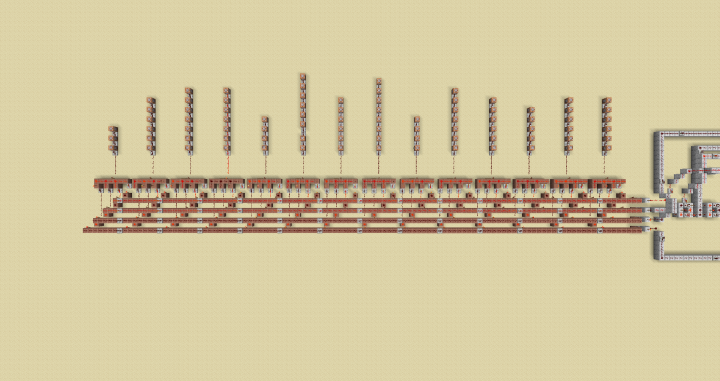 4-bit Calculator with Display Minecraft Map