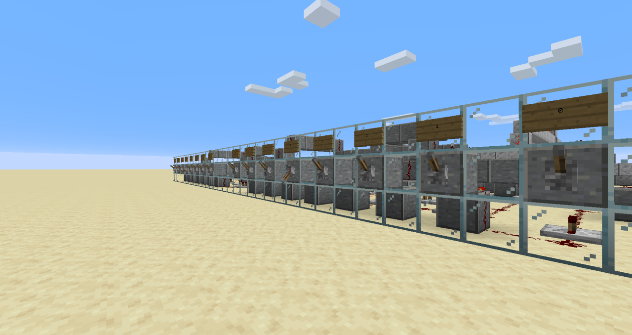 4-bit Calculator with Display Minecraft Map