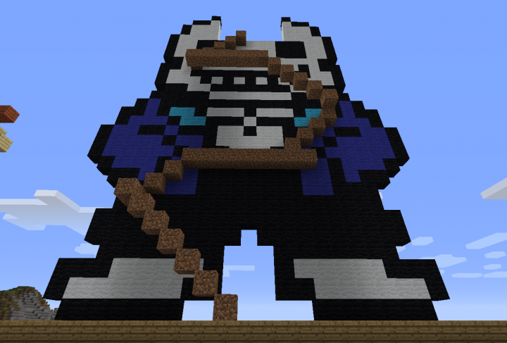Sans Pixel Art Minecraft Map