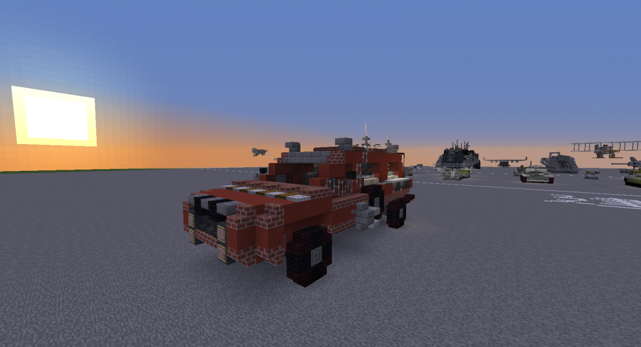 My vehicle, mostly military vehicles Minecraft Map