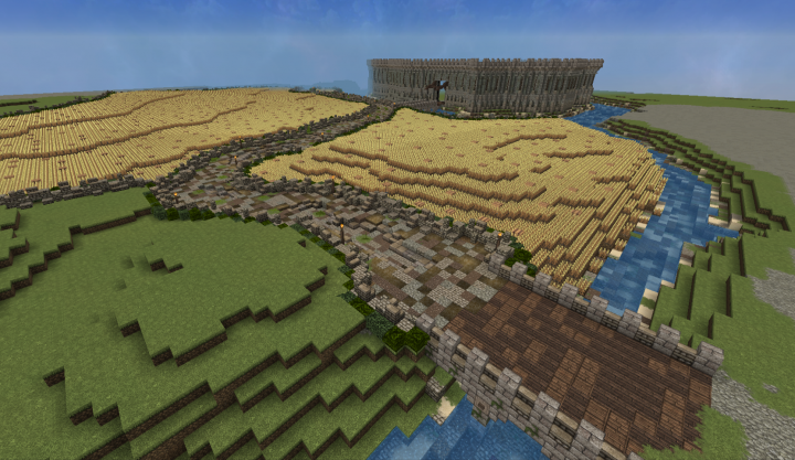 castle +fields Minecraft Map