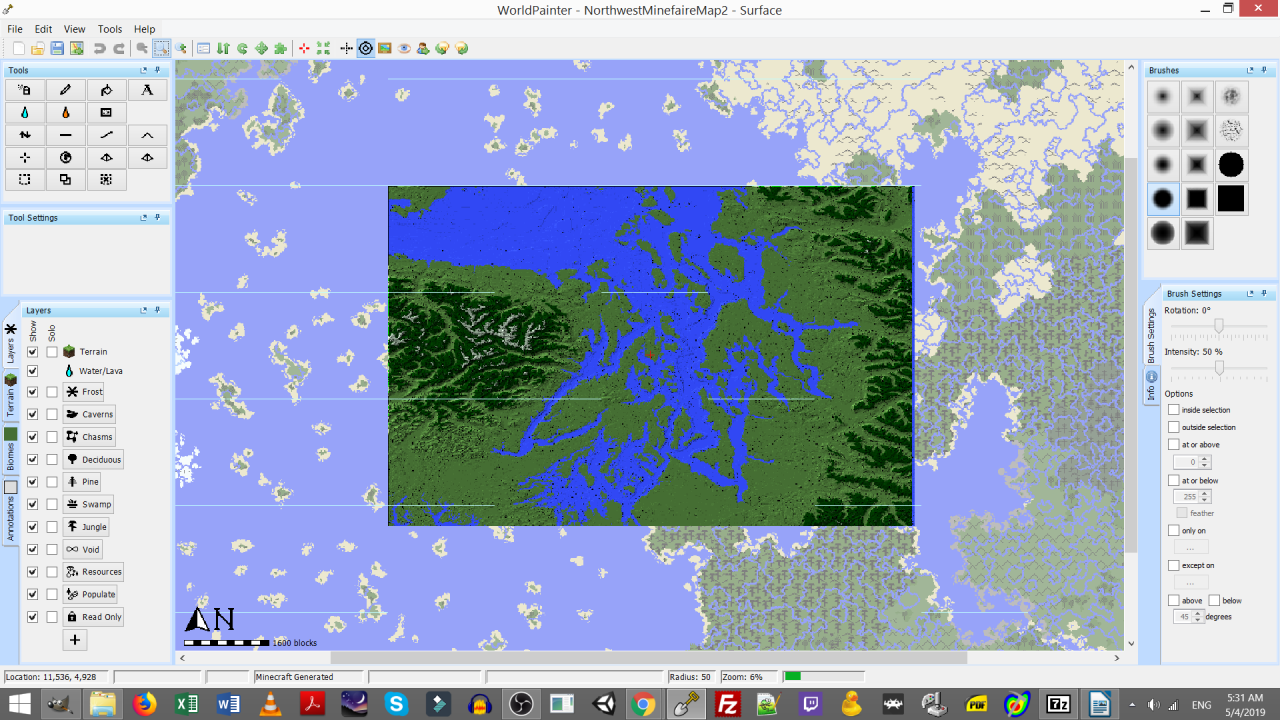 Southern Salish Sea Minecraft Map for Minefaire Seattle Minecraft Map