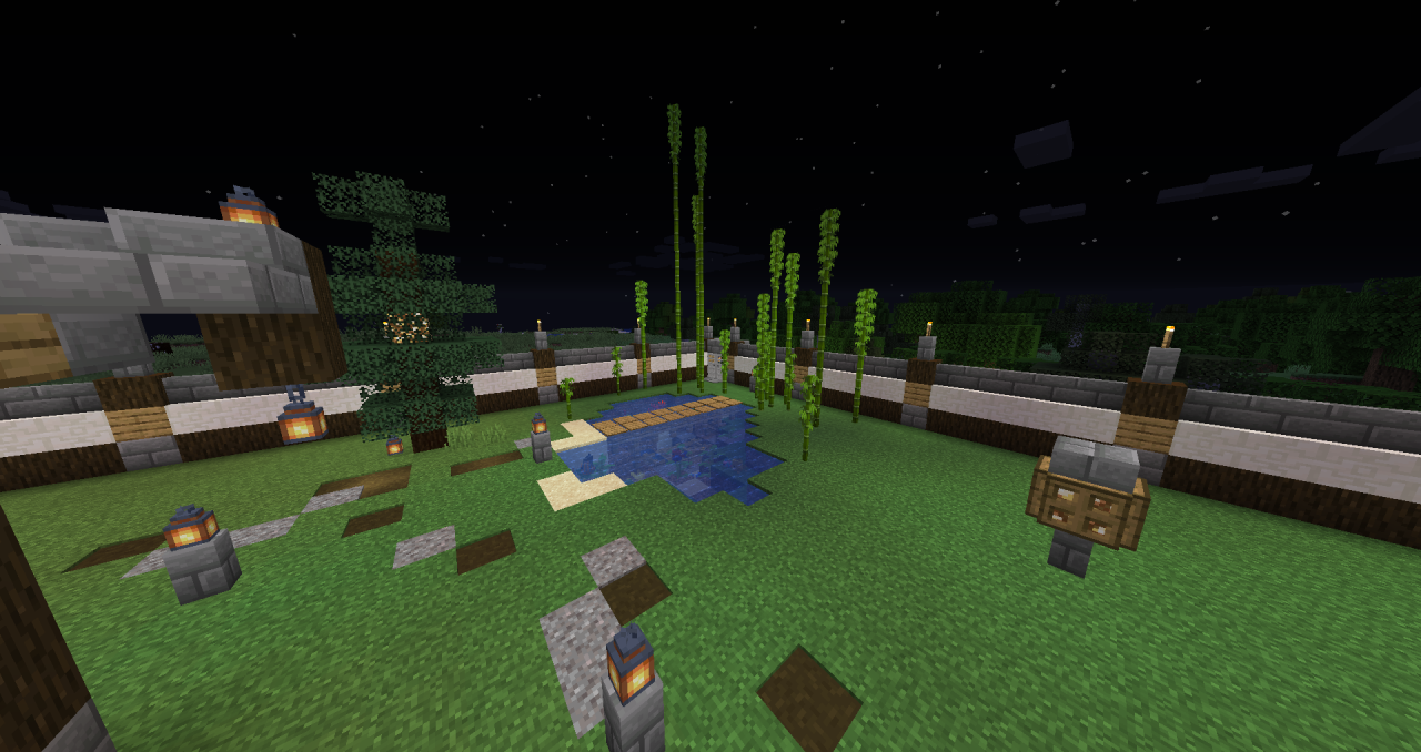 Zen Japanese Temple Village 1.14 Starter map for Survival. Minecraft Map