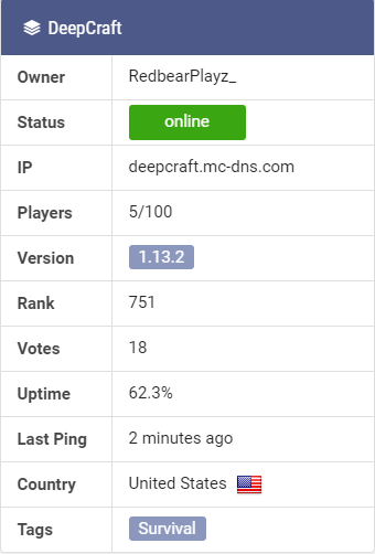 DeepCraft Minecraft Server