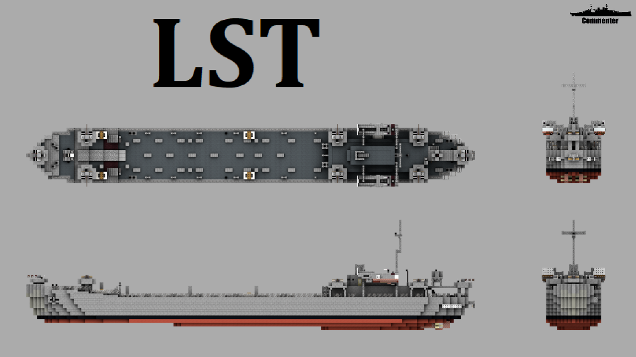 US LST 1:1 Scale Minecraft Map