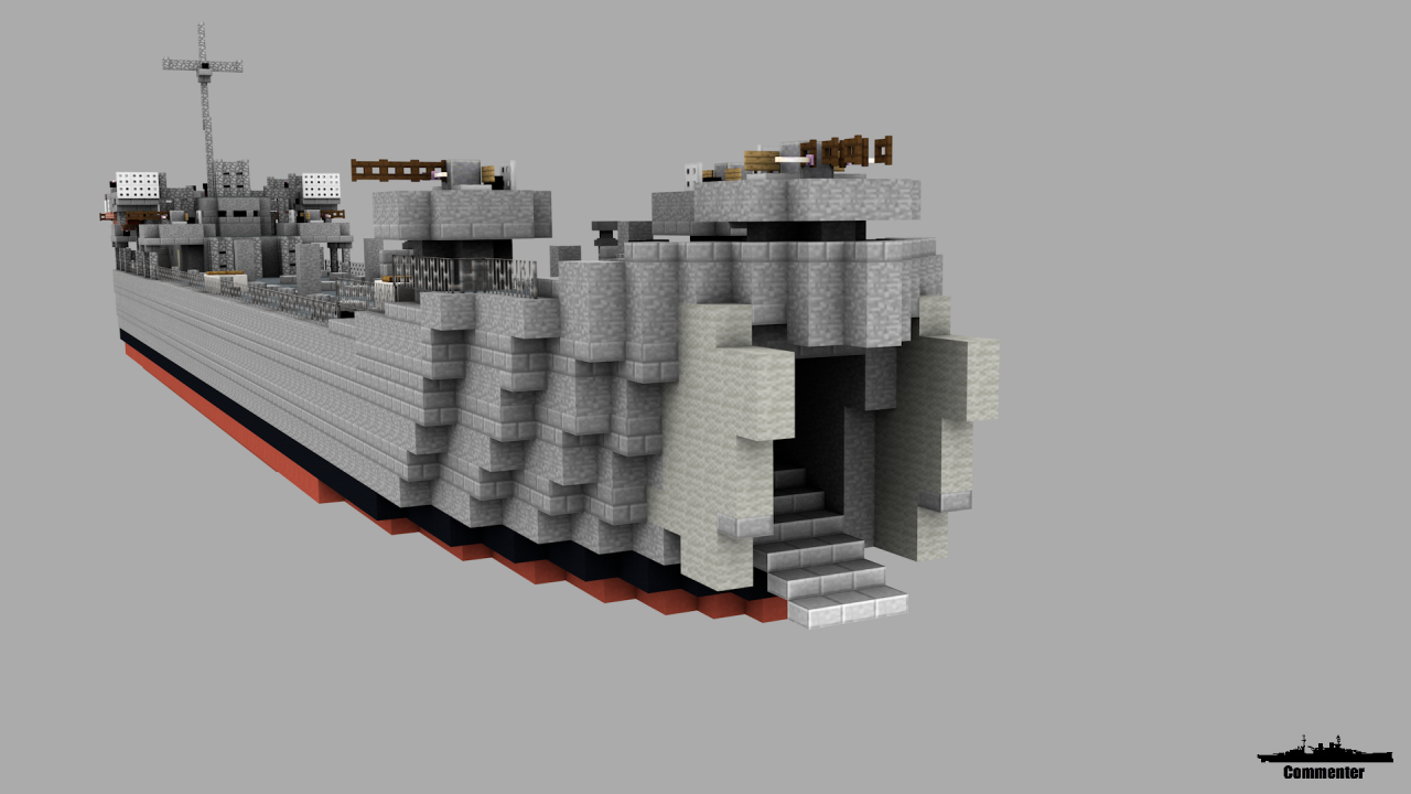 US LST 1:1 Scale Minecraft Map