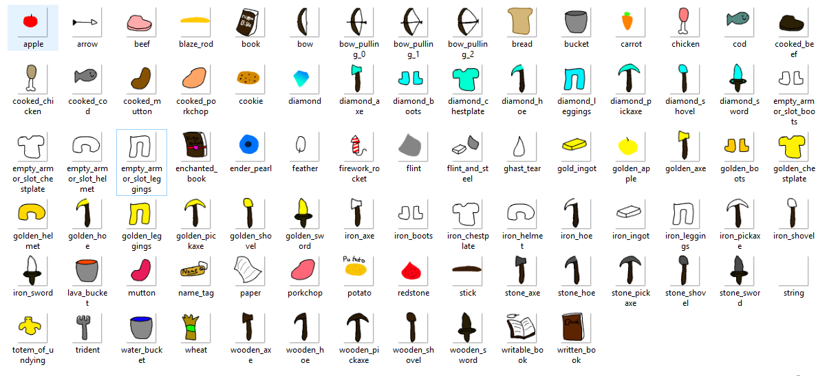 Microsoft Paint Texture Pack (ITEM OVERLAY) Minecraft Texture Pack