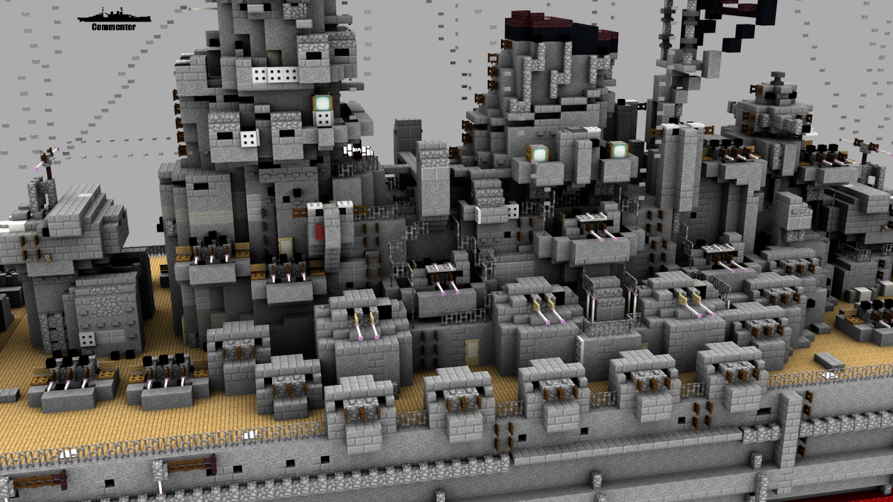 IJN Musashi 1942 & 1944 1:1 Scale Minecraft Map